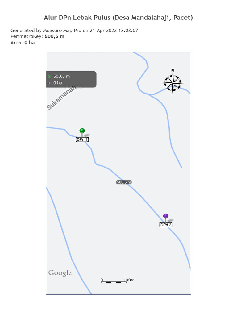 Alur DPN Lebak Pulus (Desa Mandalahaji, Pacet) | PDF