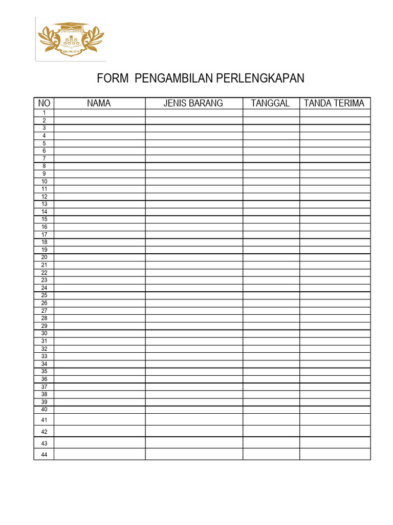 7.form Pengambilan Barang PDF | PDF