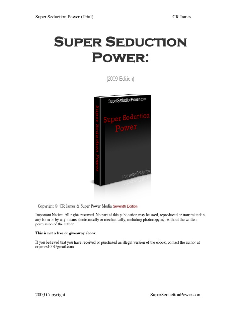 Super Seduction Power:: (2009 Edition) | Download Free PDF | Seduction | Sexual Arousal