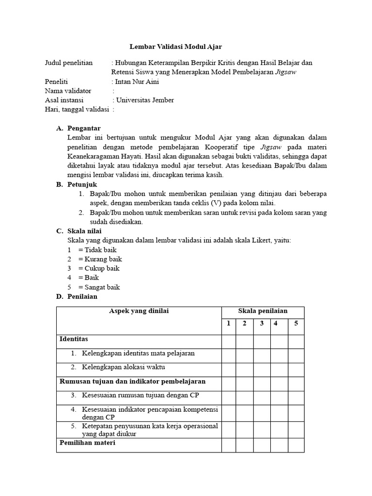 Validasi Modul - Merged | PDF