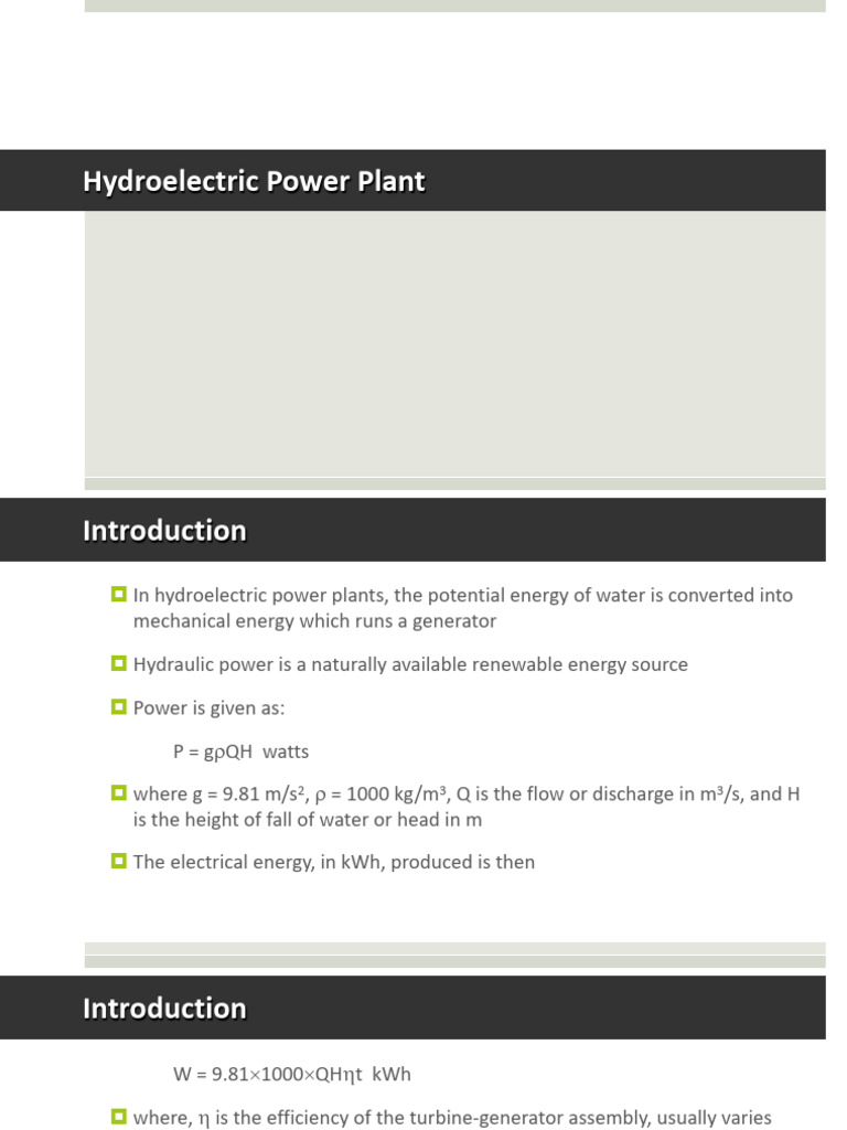 10-Hydroelectric-Powerplant | PDF | Hydroelectricity | Dam