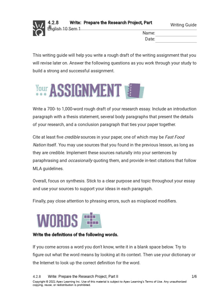 4.2.8 Write - Prepare The Research Project, Part II (Writing Guide) | PDF | Poverty | Poverty ...