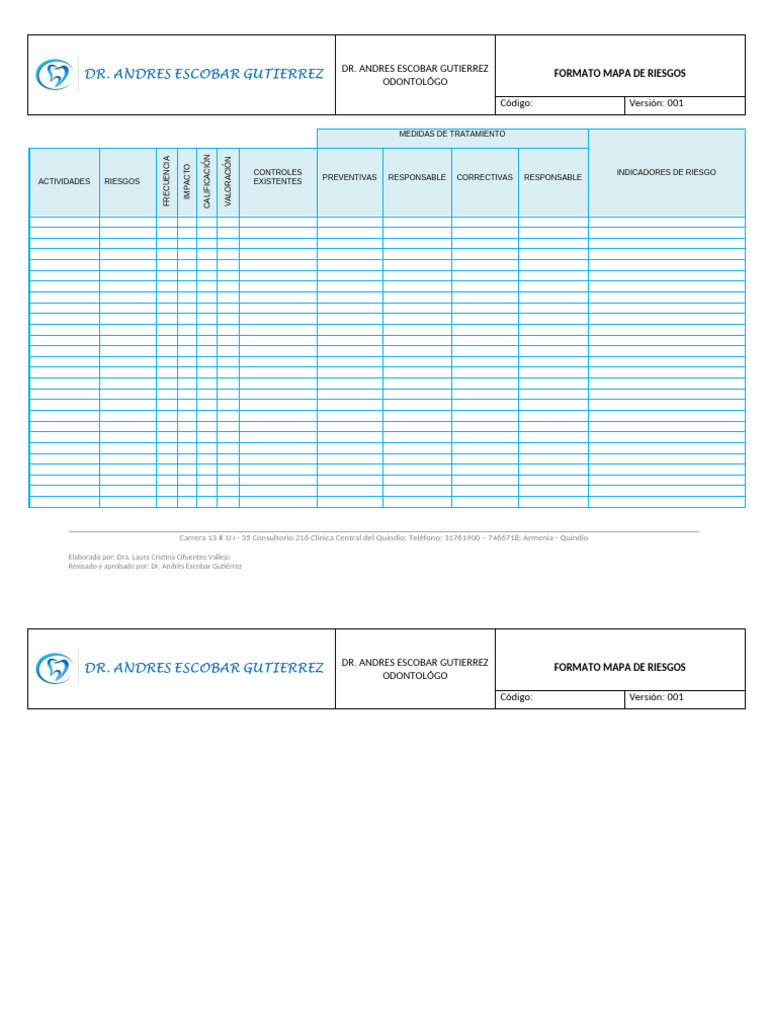 Formato Mapa de Riesgos | PDF