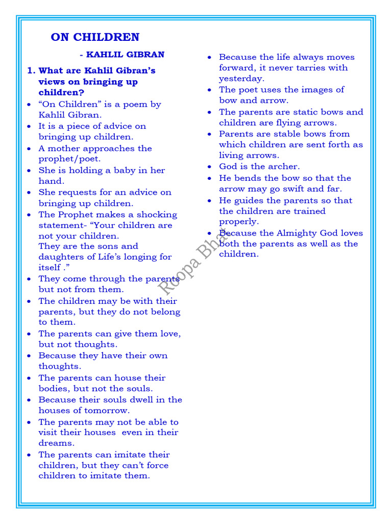 On Children Points | PDF