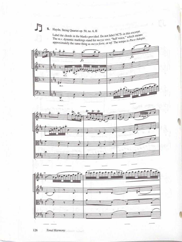 Workbook For Tonal Harmony Pt.6 | PDF