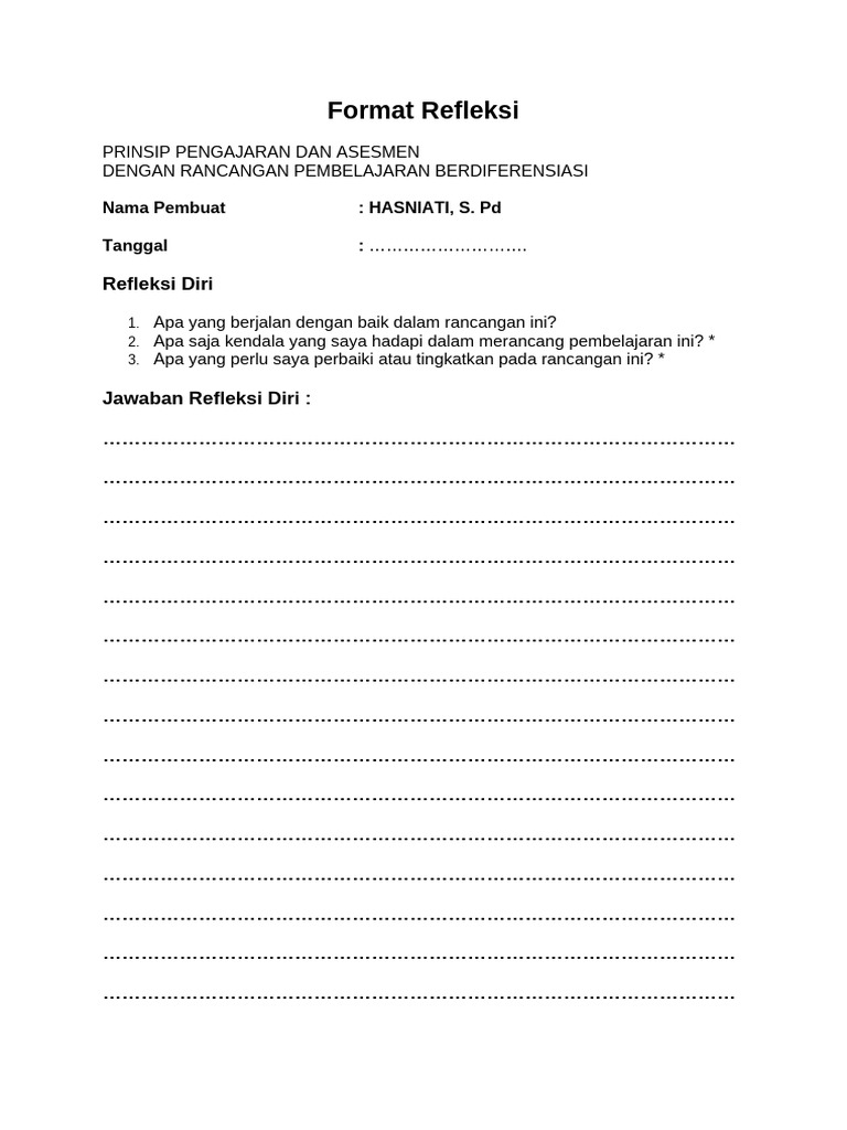 Format Refleks | PDF