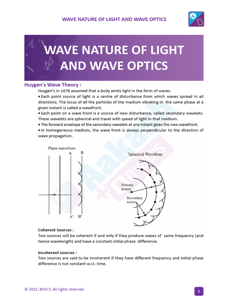 Geometrical Optics and Wave Optics-Physics | PDF | Rainbow | Eye