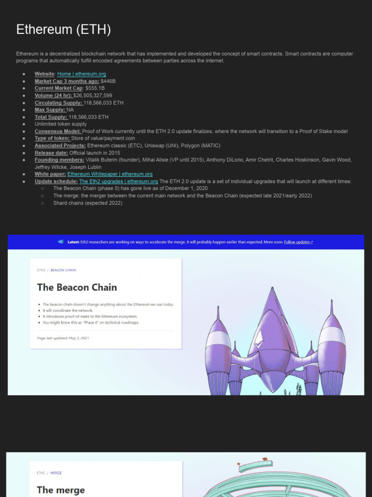 Ethereum Blockchain & Smart Contracts | PDF