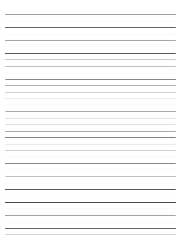 Plantilla para Escribir Recto Con Rayas Anchas | PDF