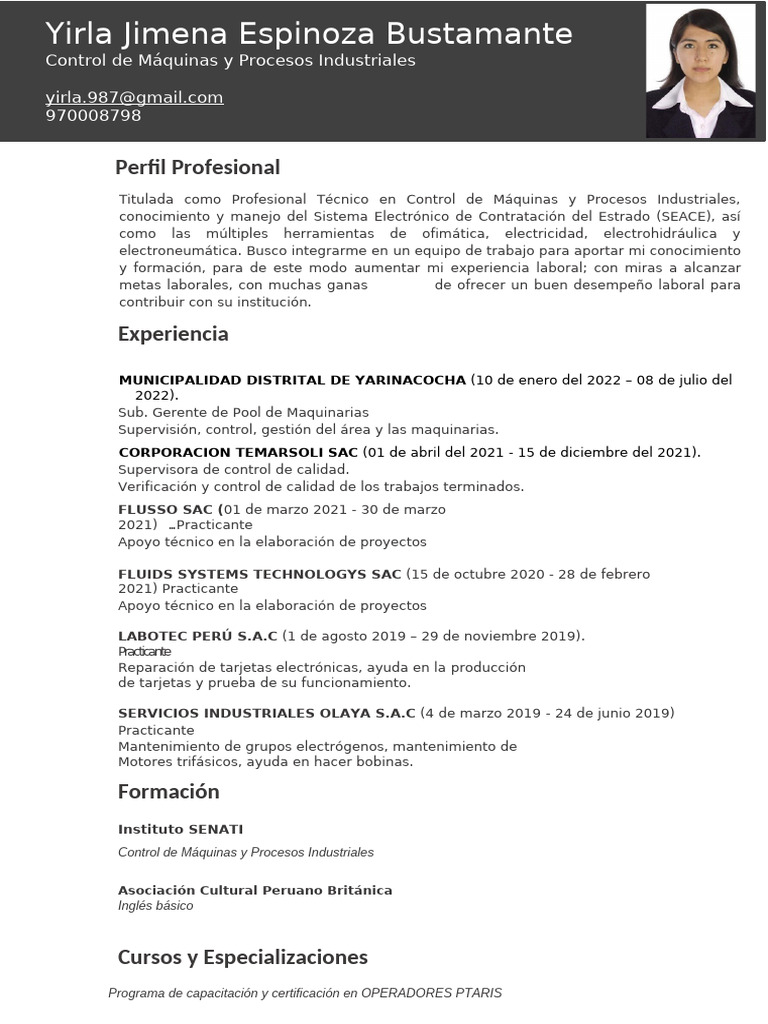 CV-Jimena Espinoza | PDF