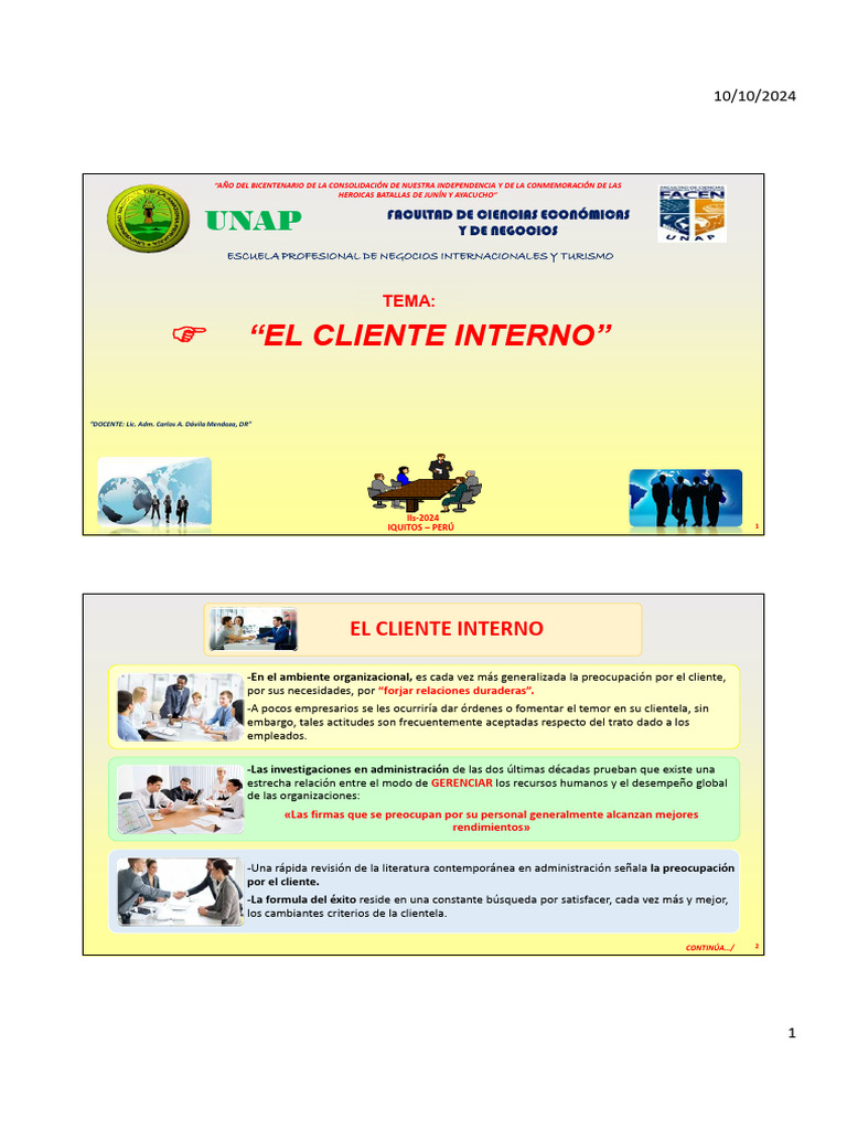 El Cliente Interno (Clase) (Cadm) (Ok) | PDF | Gestión de recursos humanos | Cliente