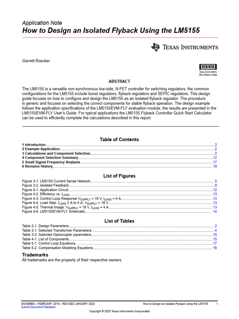 How To Design An Isolated Flyback Using The LM5155 | PDF | Mosfet ...