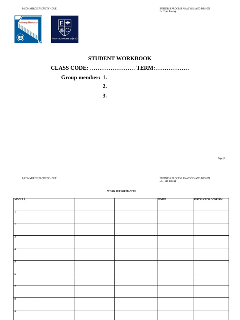 StudentWorkBook 1 | PDF