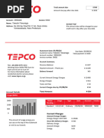 Thailand Electric Bill Invoice Template | PDF | Fee | Value Added Tax