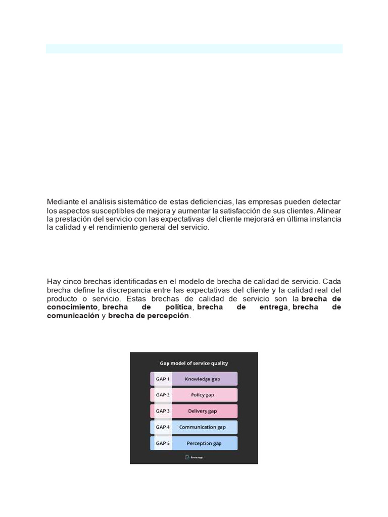 Modelo GAP de Calidad de Servicio1 2 | PDF | Hotel | Marketing