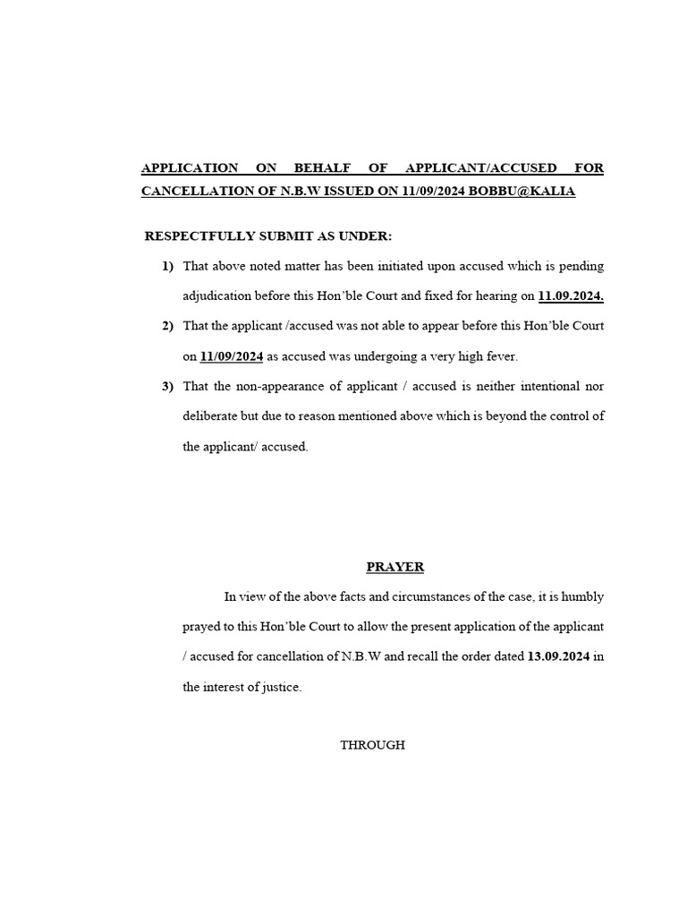 Choote Lal NBW | PDF