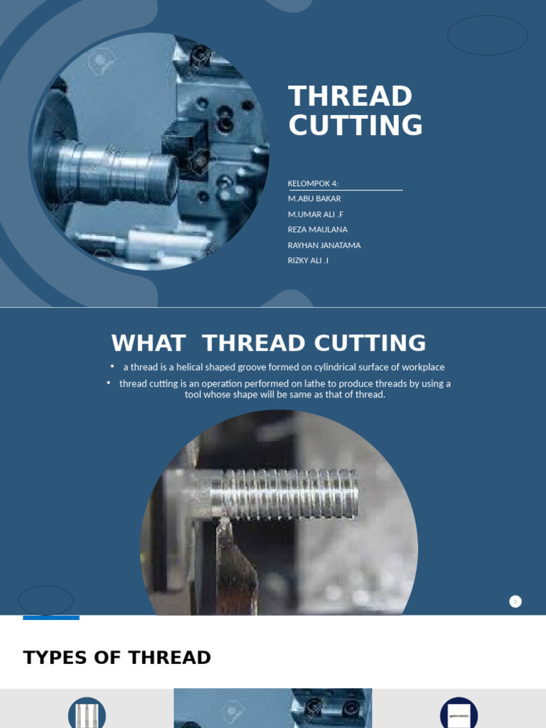 Thread Cutting PPT B.ing | PDF