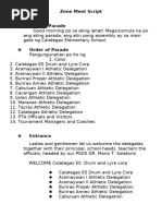 Intrams Emcee Script | PDF | Sports & Recreation | Foreign Language Studies