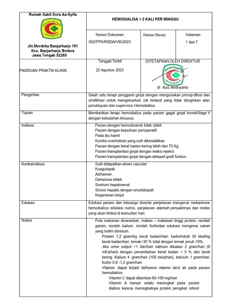 PPK HD Lebih Dari 2 Kali Per Minggu | PDF