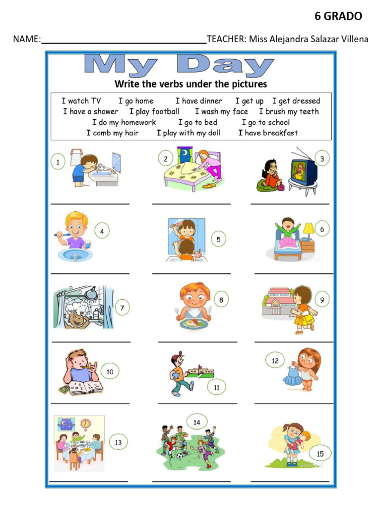 6 Grado Daily Routine | PDF