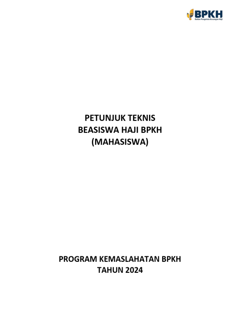 Tor Beasiswa Haji Indonesia | PDF