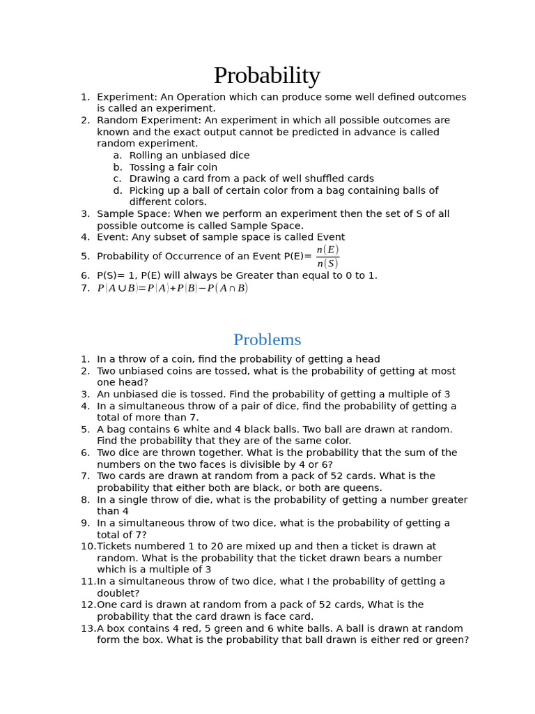 Probability & Venn Diagram Basics | PDF | Probability Theory | Probability