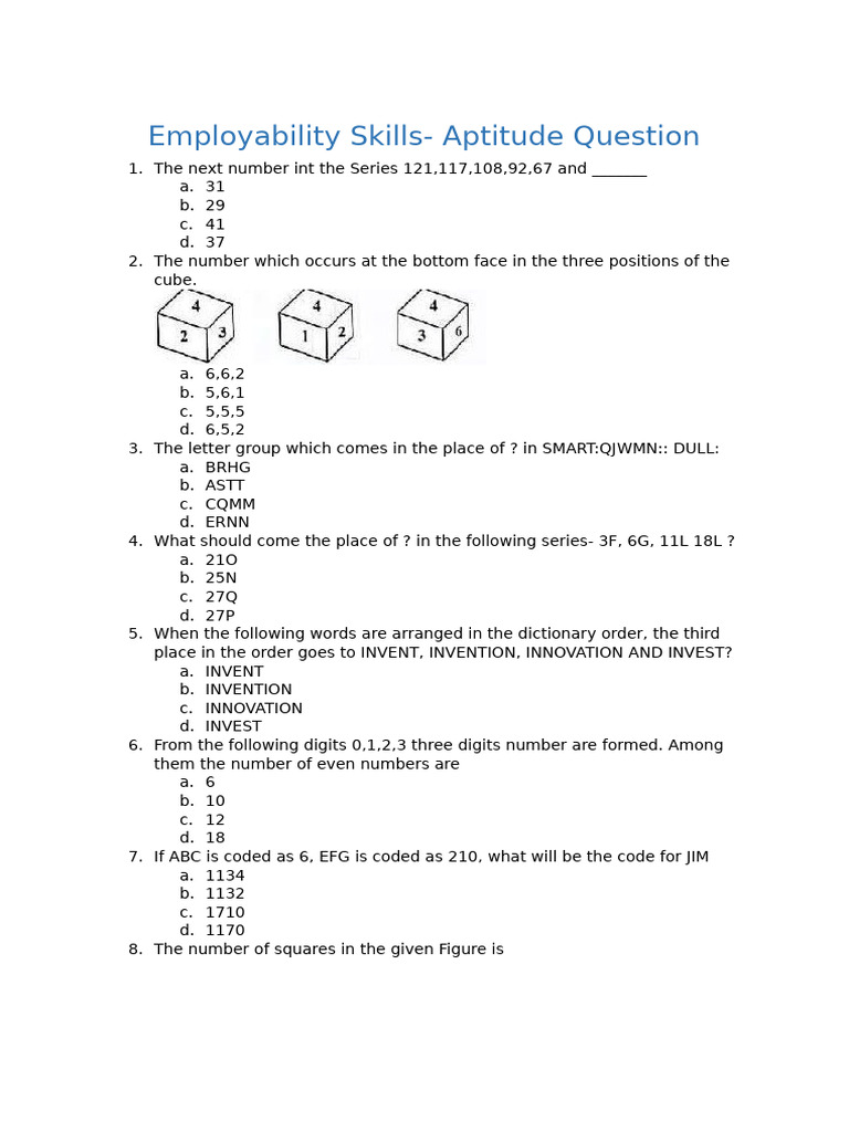 Employability Skills - PGCET Questions | PDF