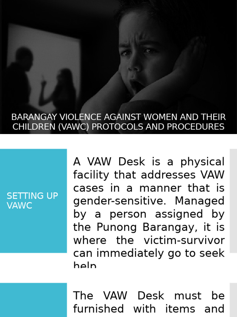 Barangay VAWC Desk Setup Guide | PDF | Desk | Rape