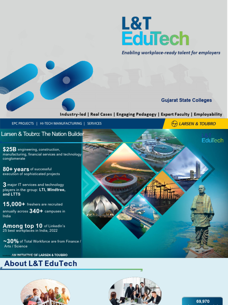 L&T EduTech - Presentation_DIT Gujarat | PDF | Cloud Computing | Data Science