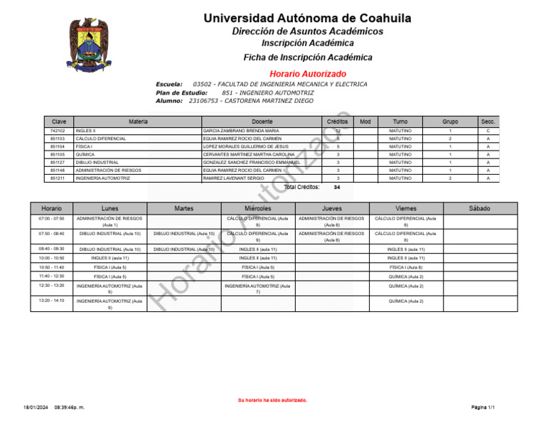 23106753.castorena Martinez Diego..Horario.18012024203946 | PDF ...