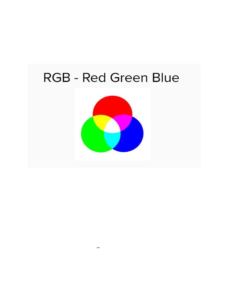 RGB | PDF | Rgb Color Model | Color