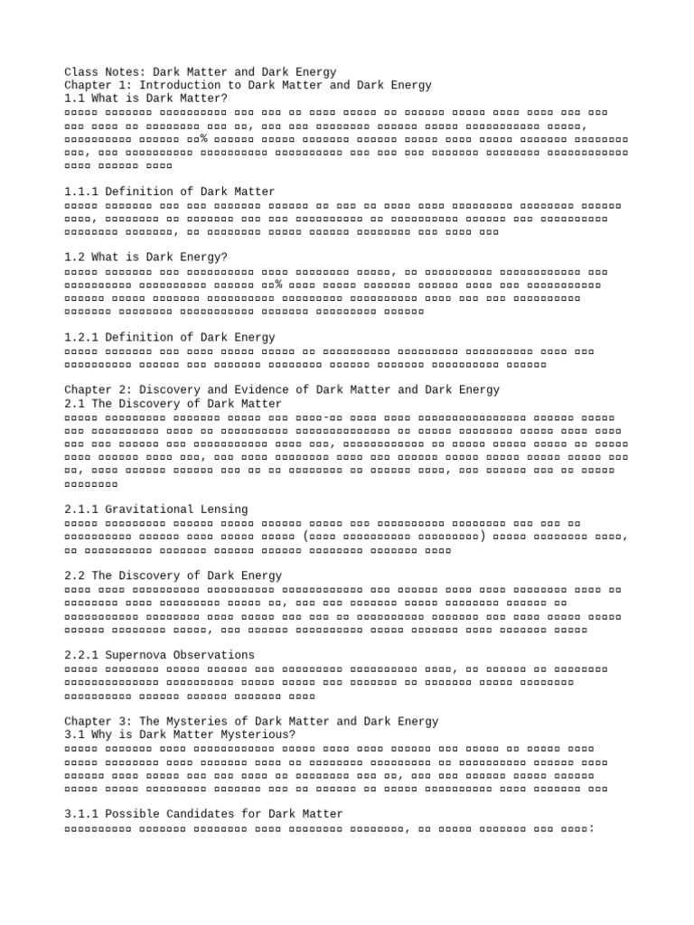 Dark Matter and Dark Energy | PDF