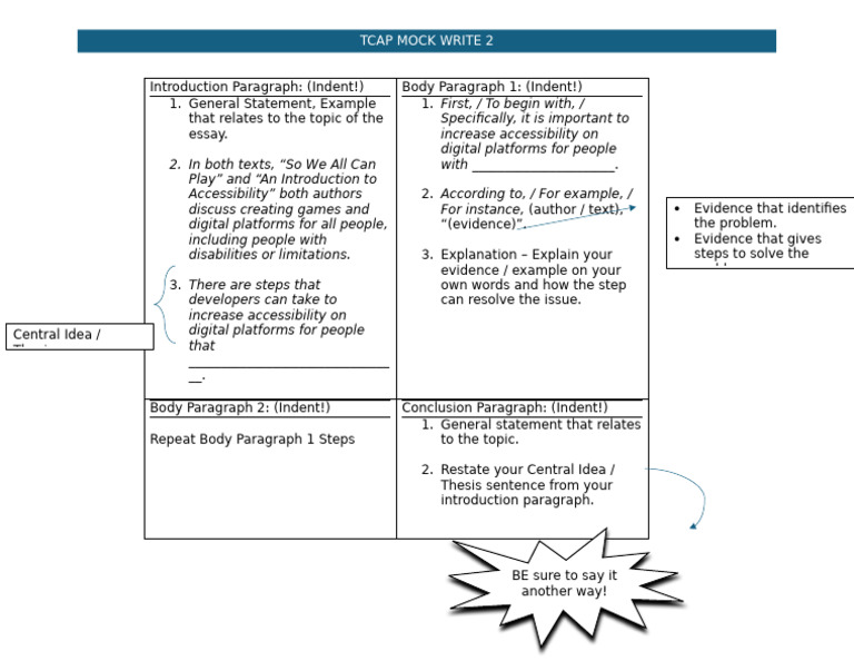 Mock 2 Graphic Organizer | PDF