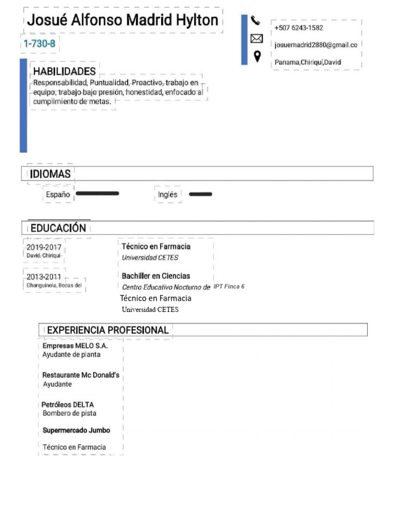 Curriculum Josue Completo | PDF