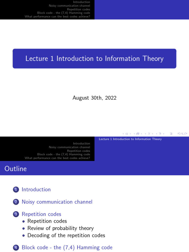 lecture1 | PDF | Code | Information
