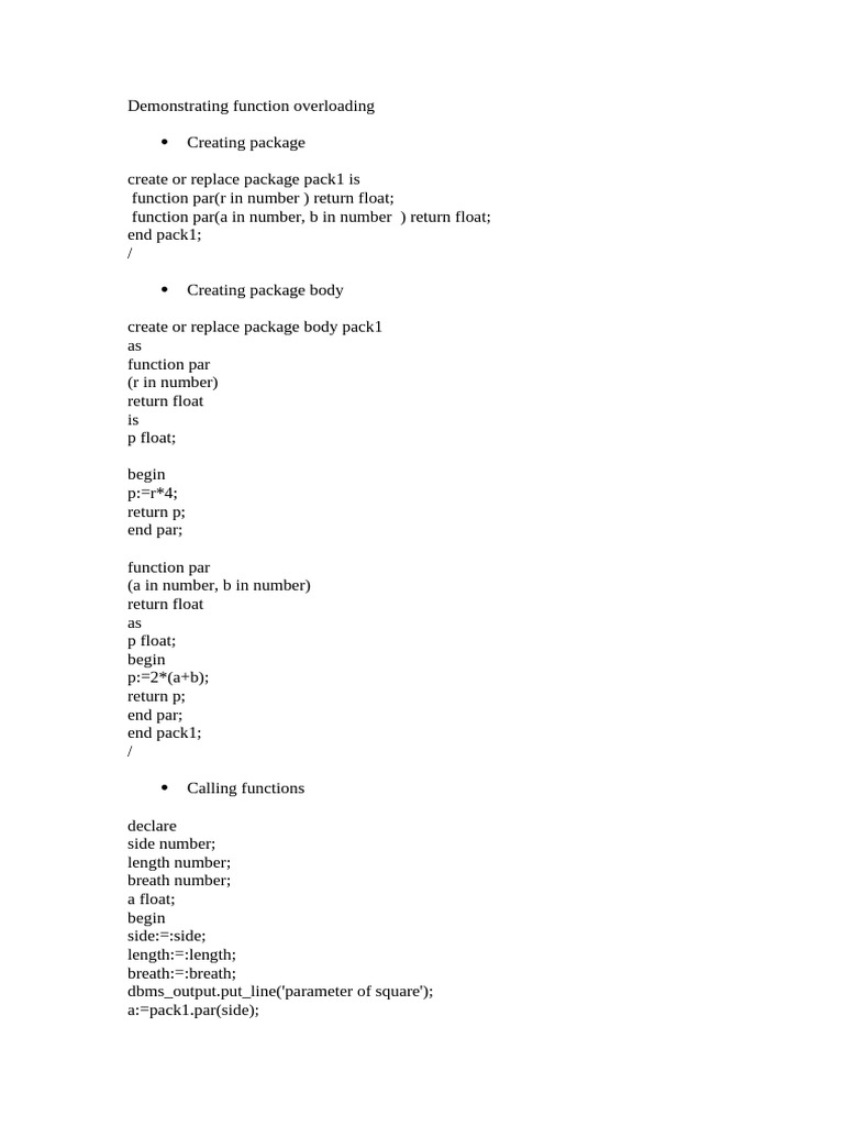 Function overloading | PDF Function overloading | PDF