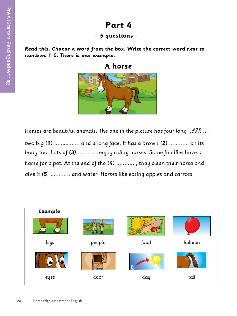 Cambridge English Young Learners Sample Papers 2018 Volume 2 21 | PDF