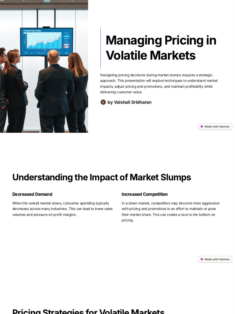 Managing Pricing in Volatile Markets | PDF | Pricing | Market (Economics)