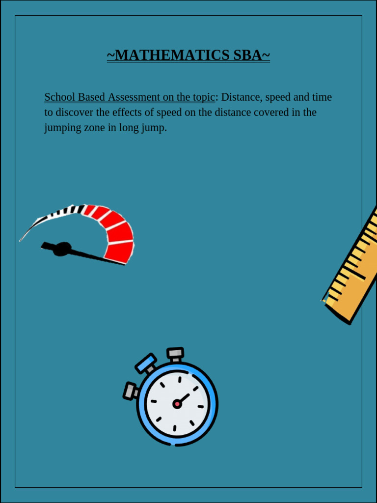 Complete Maths SBA | PDF | Speed