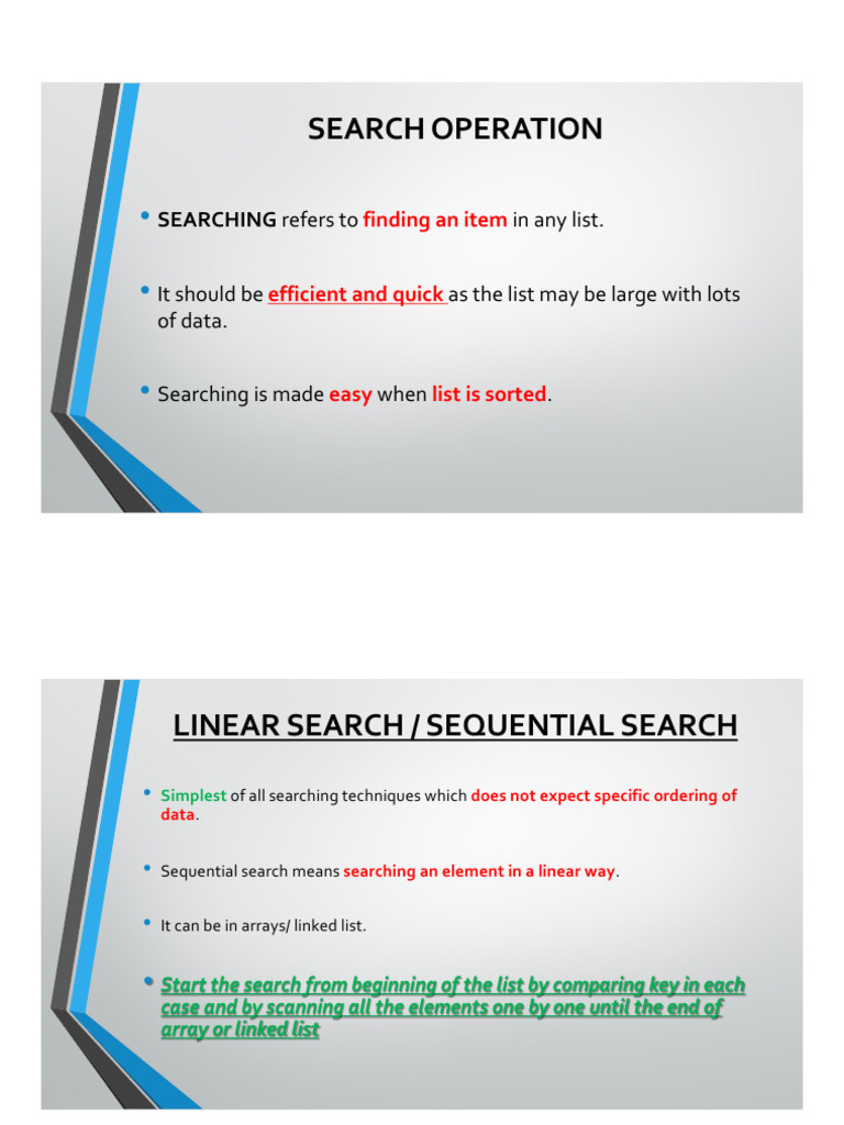 Searching and Sorting | PDF | Information Retrieval | Computer Data