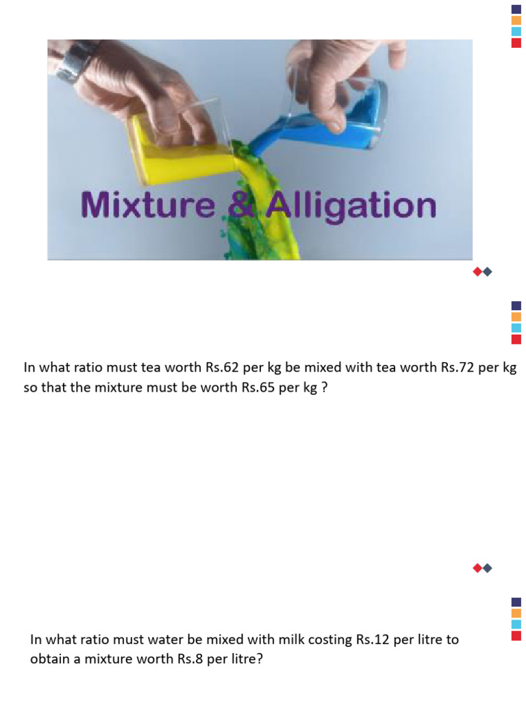 Mixtures and Alligation | PDF | Barrel | Whisky