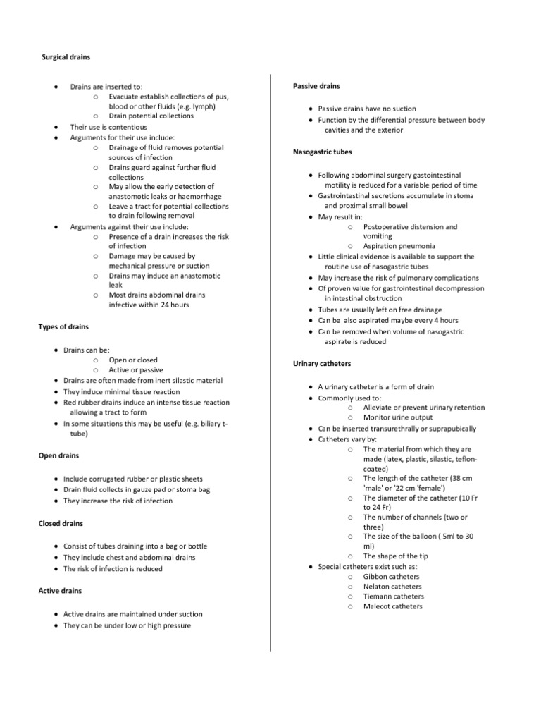 Surgical Drains | PDF