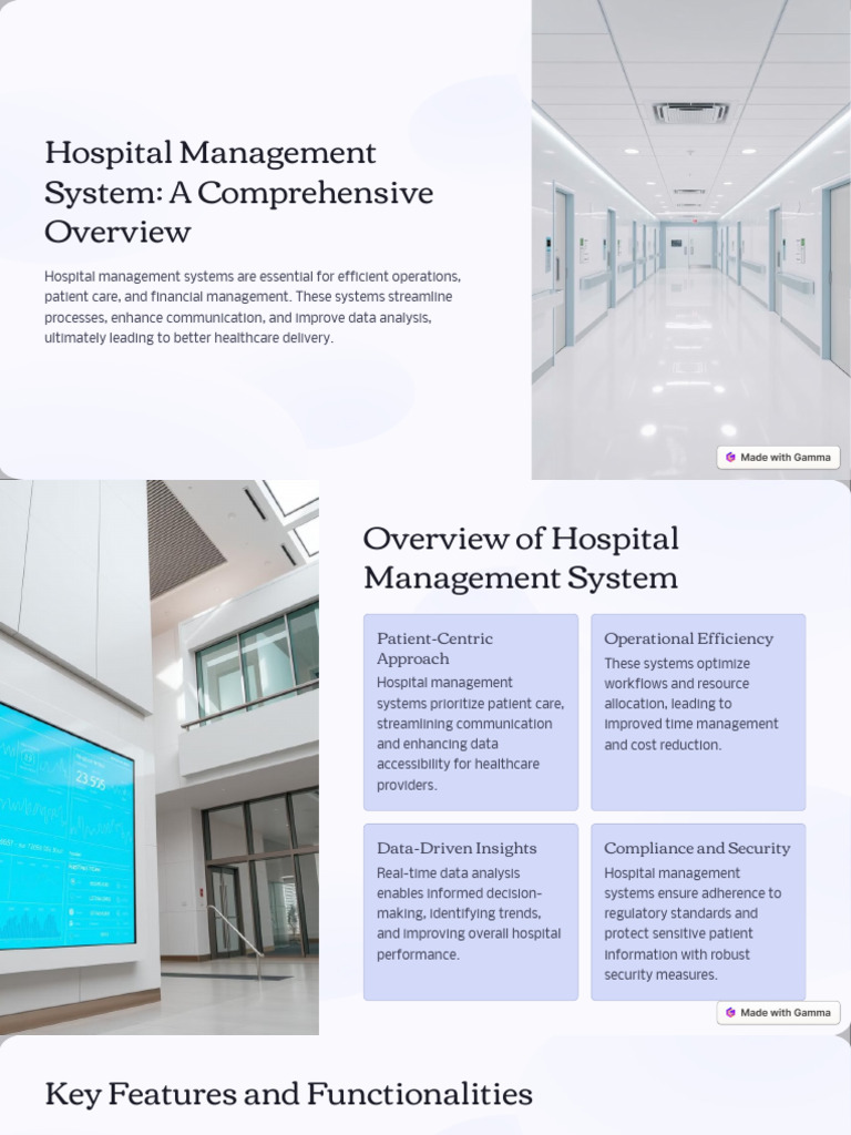 Hospital Management System A Comprehensive Overview | PDF | Health Care ...
