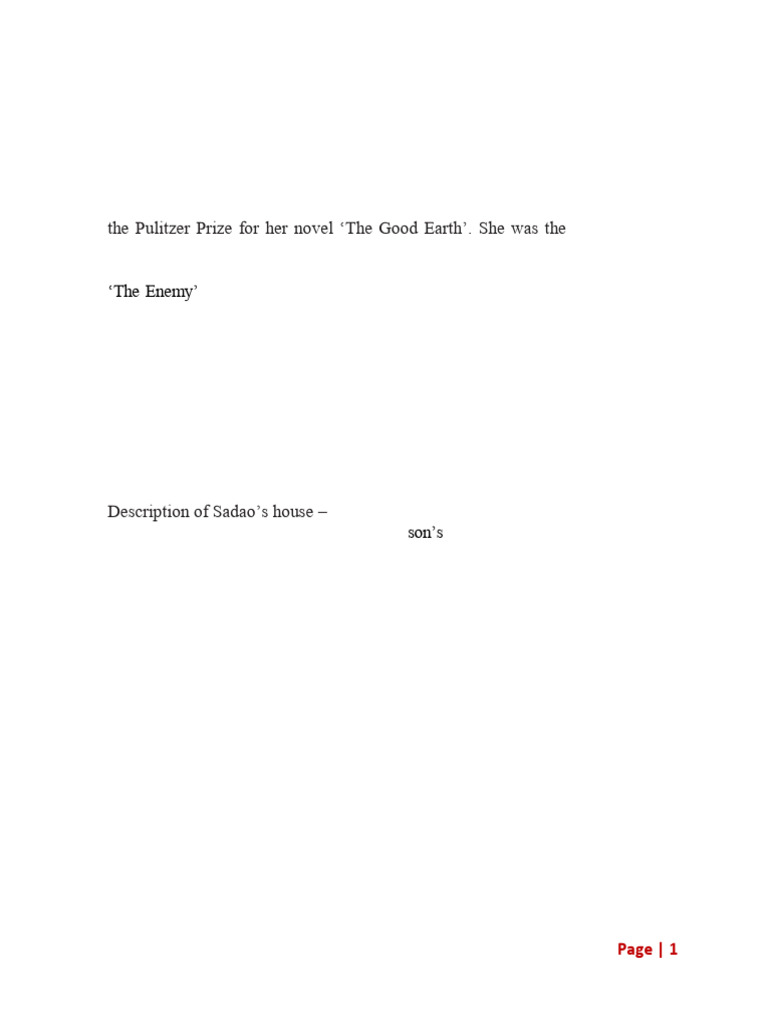 XII S.4 Notes of THE ENEMY | PDF