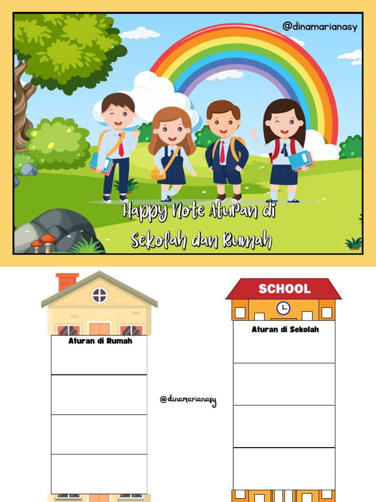 Happy Note Aturan di Rumah dan Sekolah | PDF