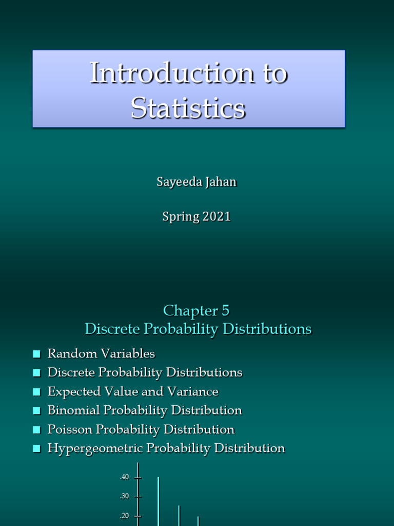 Lecture 6 Discrete Probability Distribution | PDF | Probability Distribution | Variance