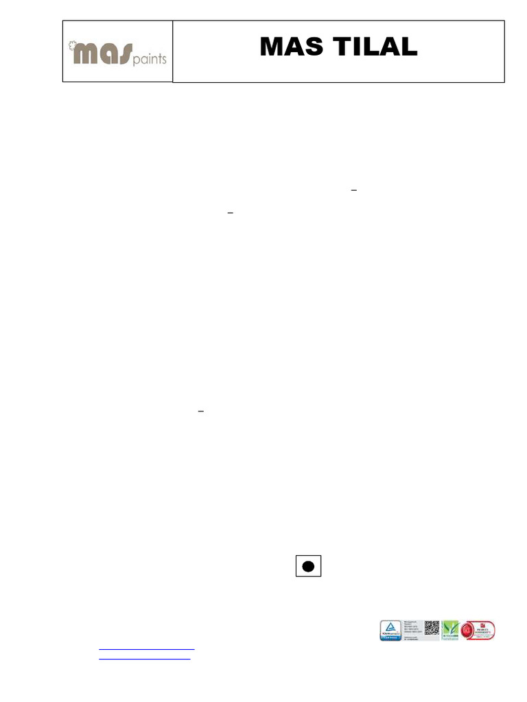 Mas Tilal Datasheet | PDF | Paint | Materials
