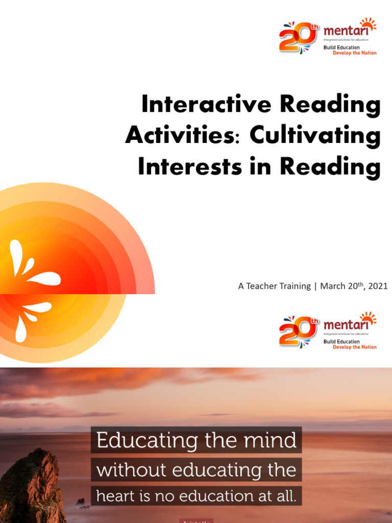 Interactive Reading Activities - Cultivating Interests in Reading-2 ...