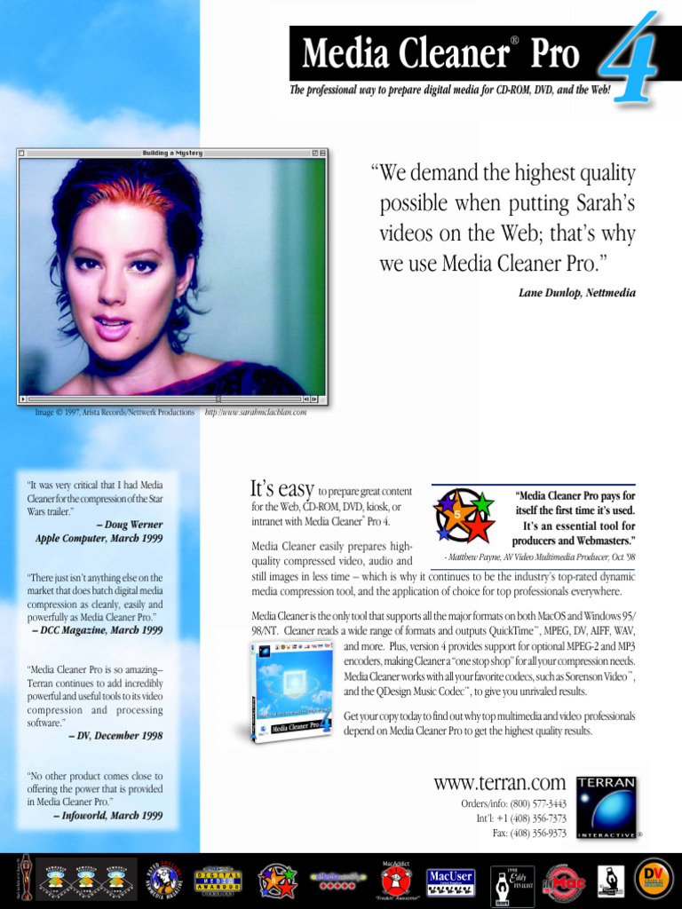 MediaCleaner4 0DataSheet | PDF | Data Compression | Codec