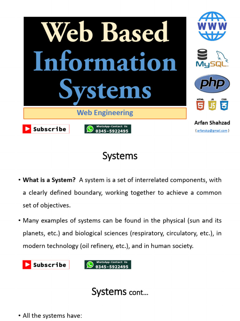 Web-06- Web Based Information Systems | PDF | Information | System